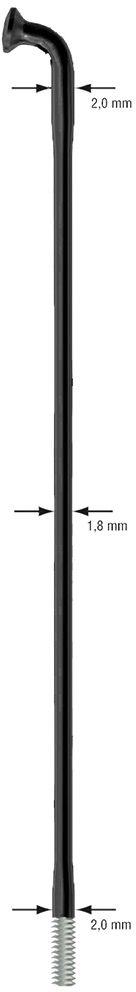 Sapim Race Double Butted 14/16G Spokes Black - JE James Cycles
